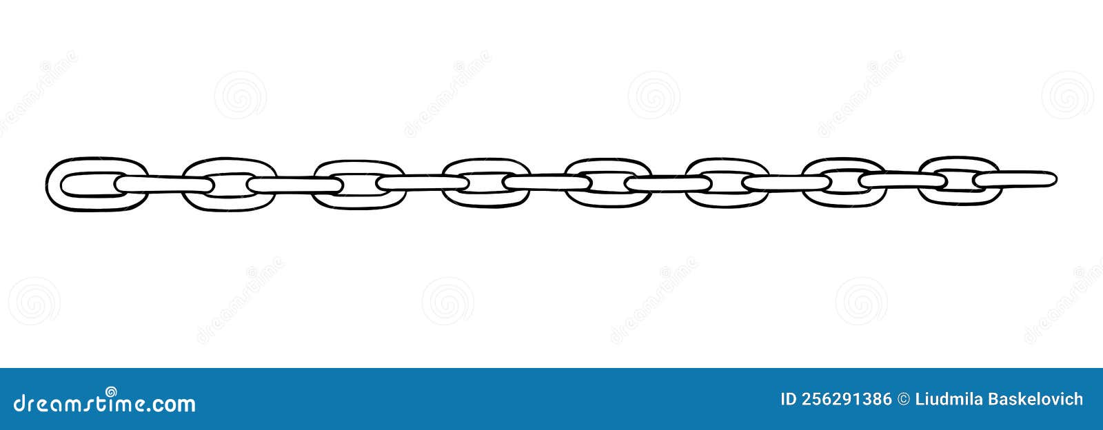 Chain As Symbol of Unity and Cooperation. Sketch of Metal Chains Stock ...