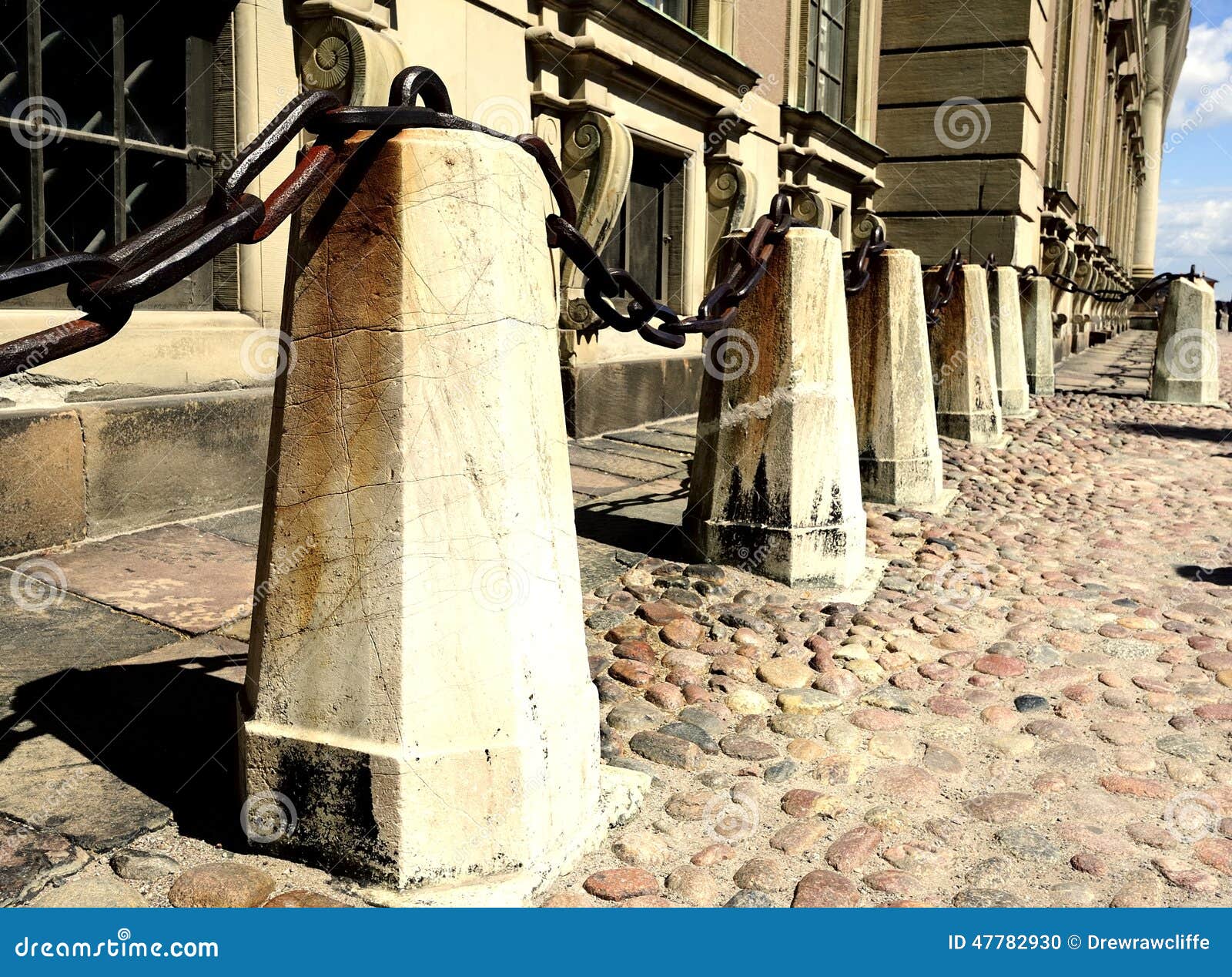 Chain barrier stock photo. Image of black, chain, footpath - 47782930