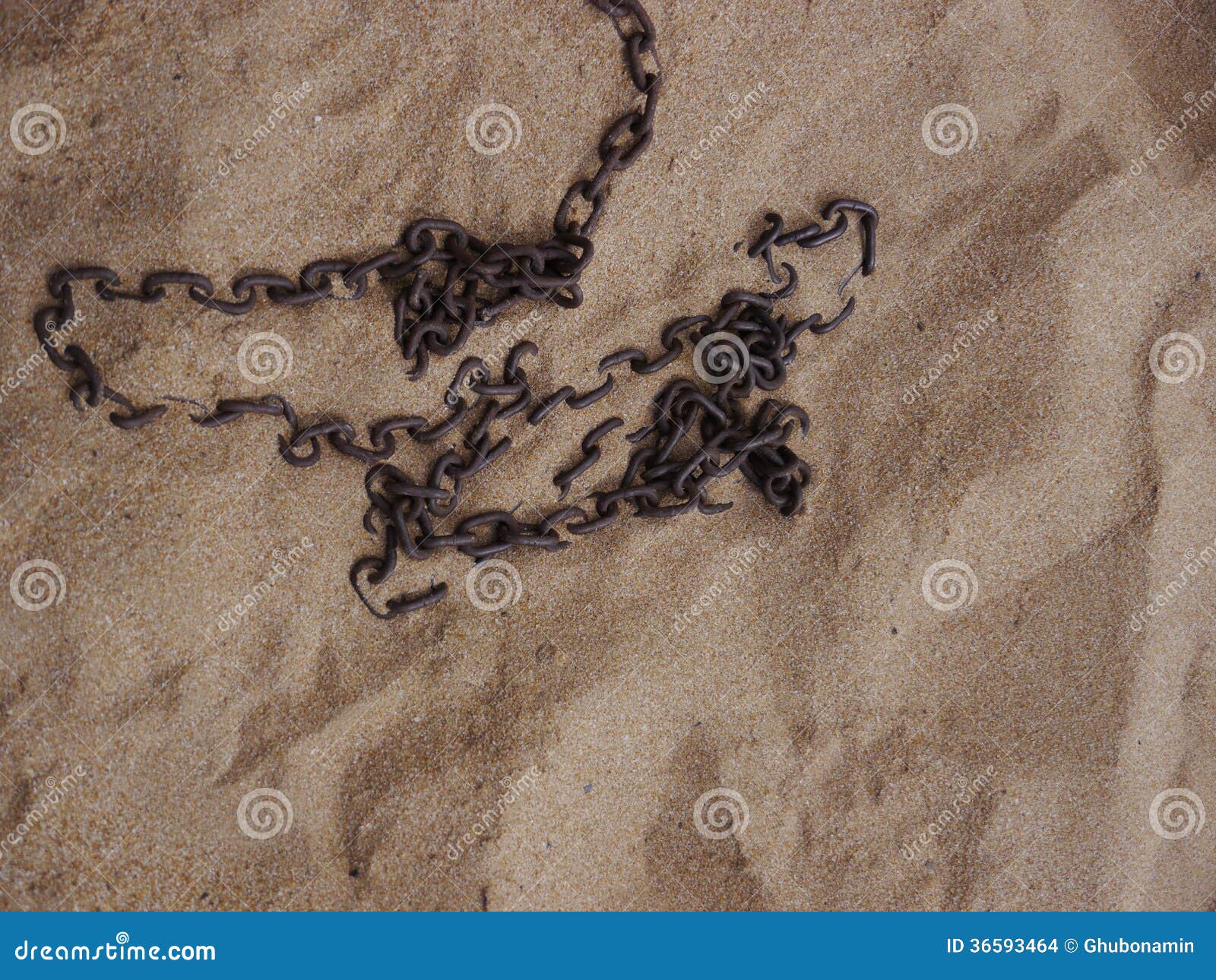 Chain beach sand stock photo. Image of iron, antique - 36593464