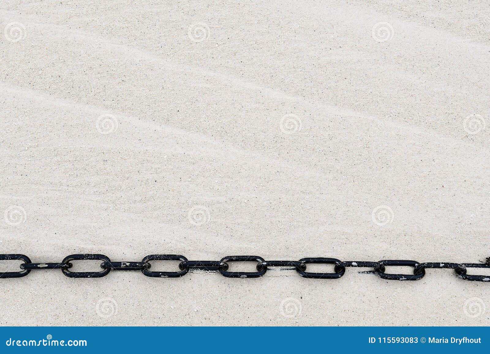 Chain on beach sand stock image. Image of metal, pattern - 115593083