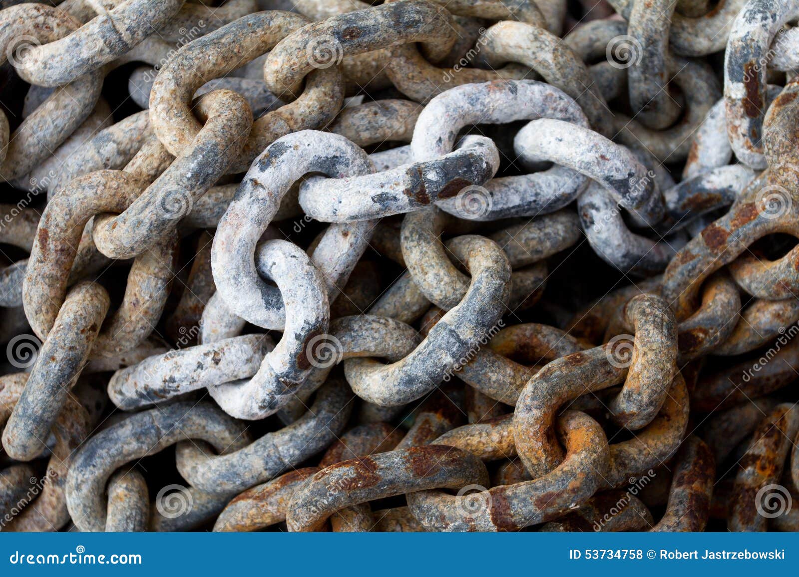 Chain with big shackles stock photo. Image of closeup - 53734758