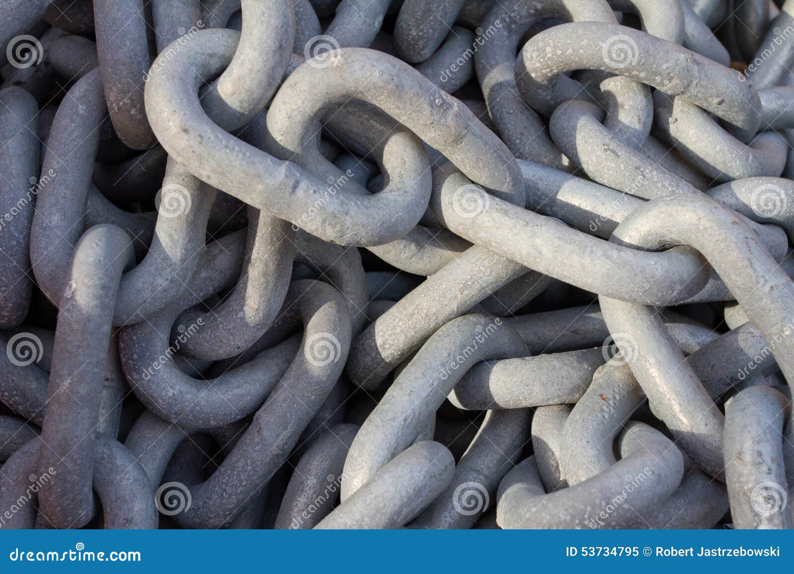 Chain with big shackles stock image. Image of object - 53734795