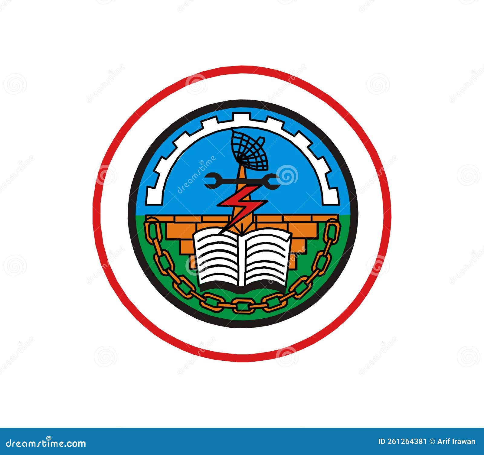 Chain Book and Network Engineer Logo Stock Vector - Illustration of ...