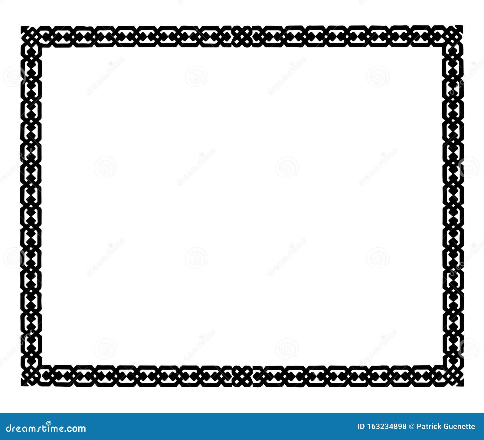 Chain Border is Very Simple and Dark Pattern Vintage Engraving Stock ...