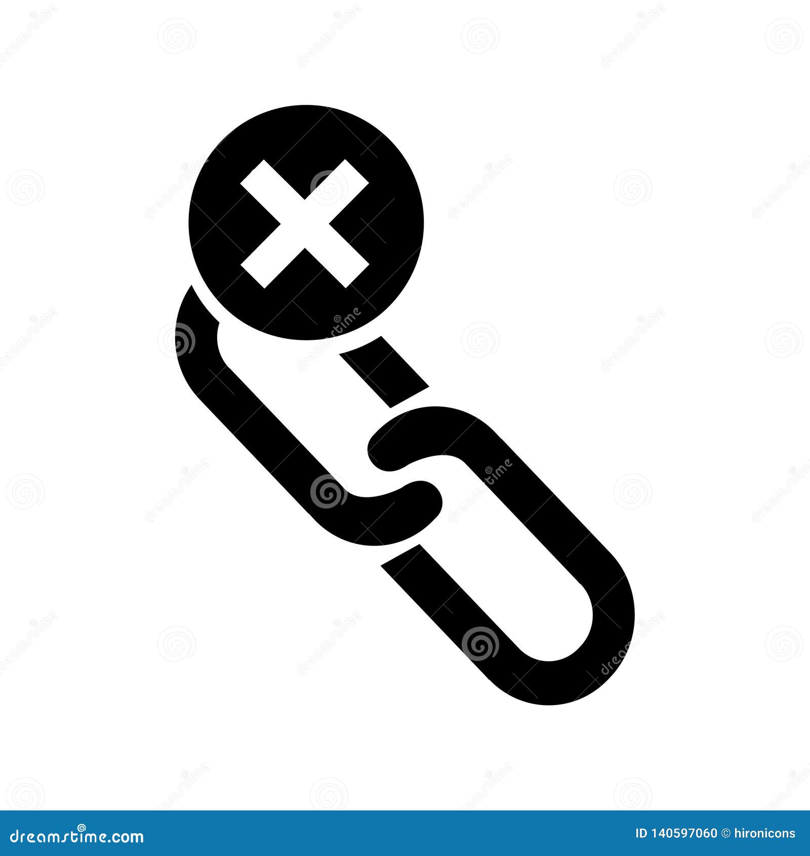 Chain Break Icon/Broken Chain/Remove Link Stock Illustration ...