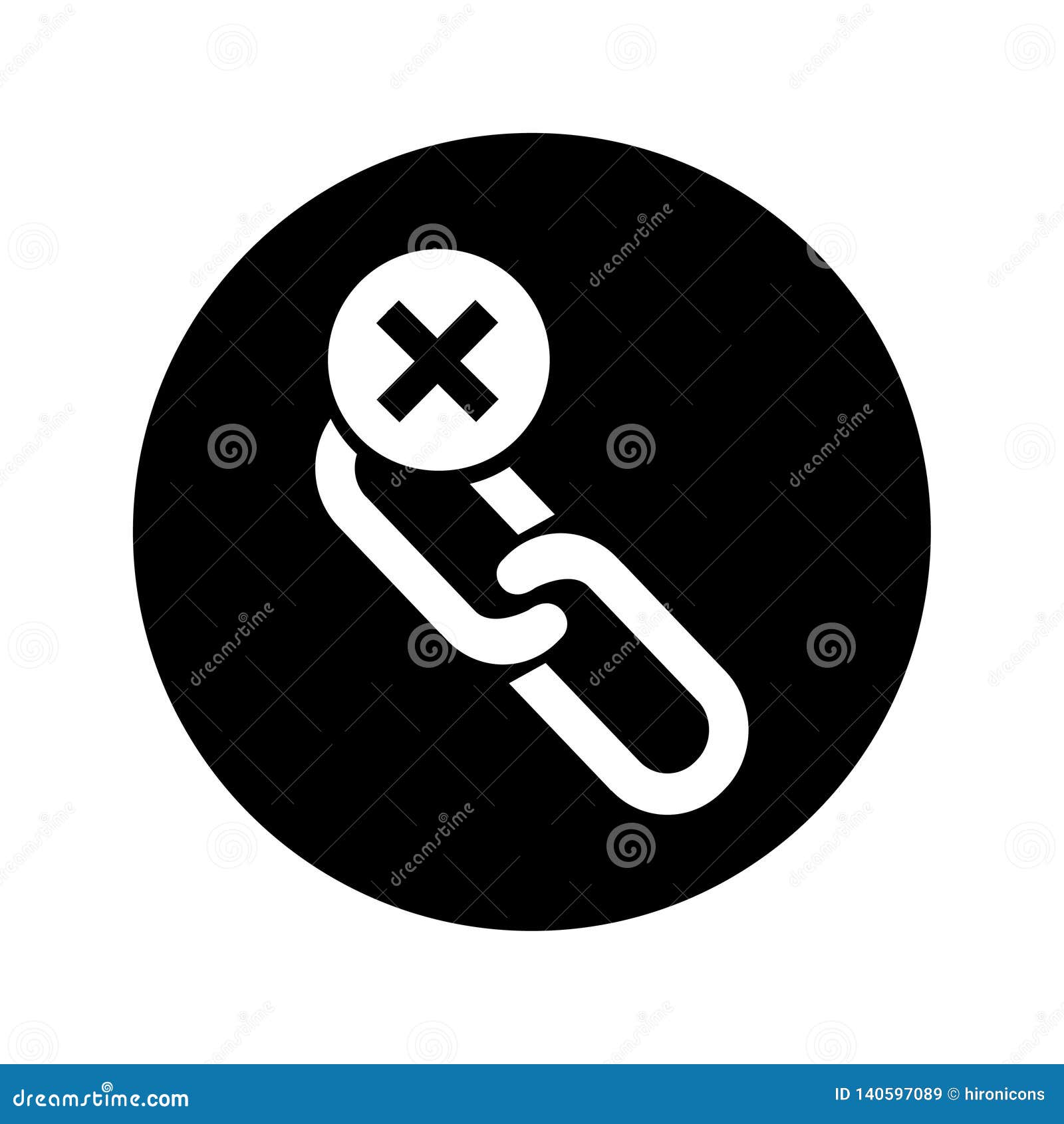 Chain Break Icon/Broken Chain/Remove Link Stock Illustration ...