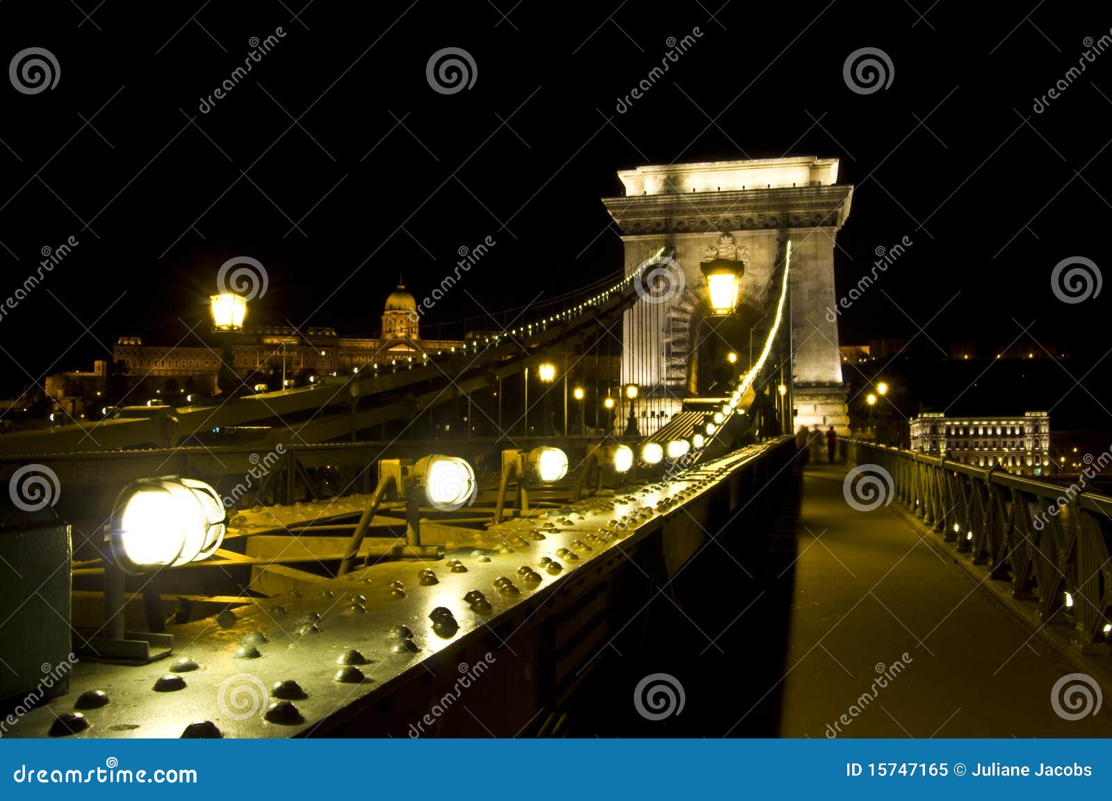 Chain bridge stock image. Image of crossing, autumn, river - 15747165