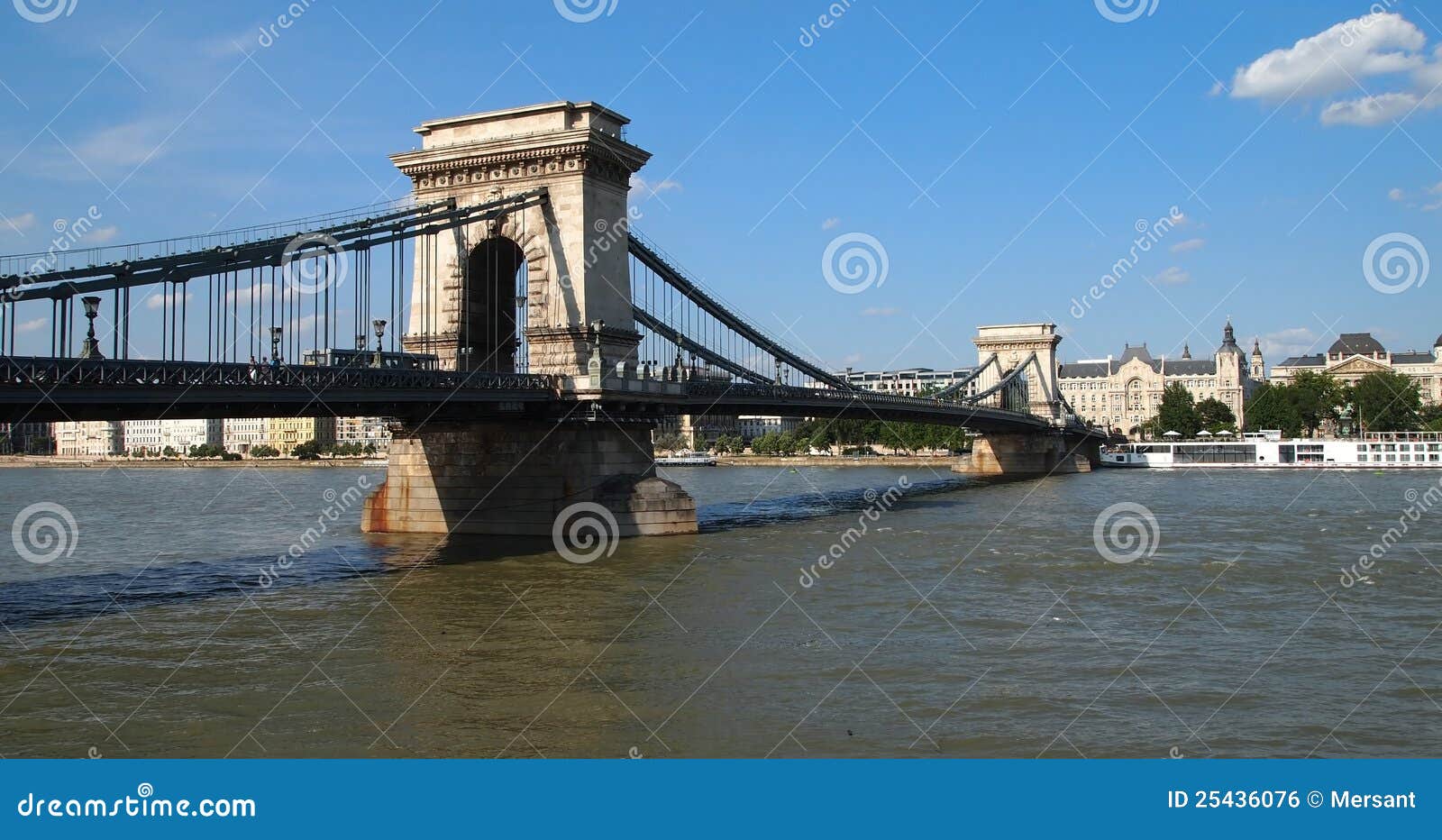 Chain Bridge stock photo. Image of danube, central, architecture - 25436076