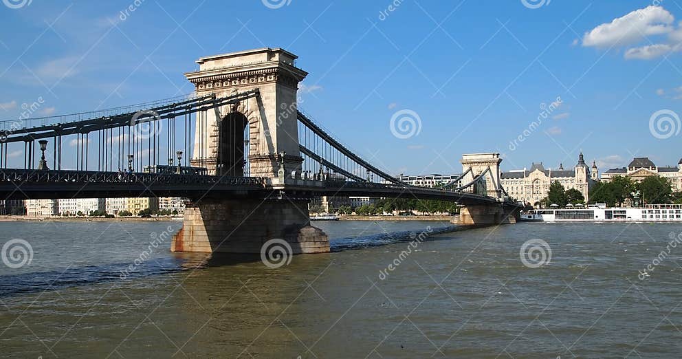 Chain Bridge stock photo. Image of danube, central, architecture - 25436076