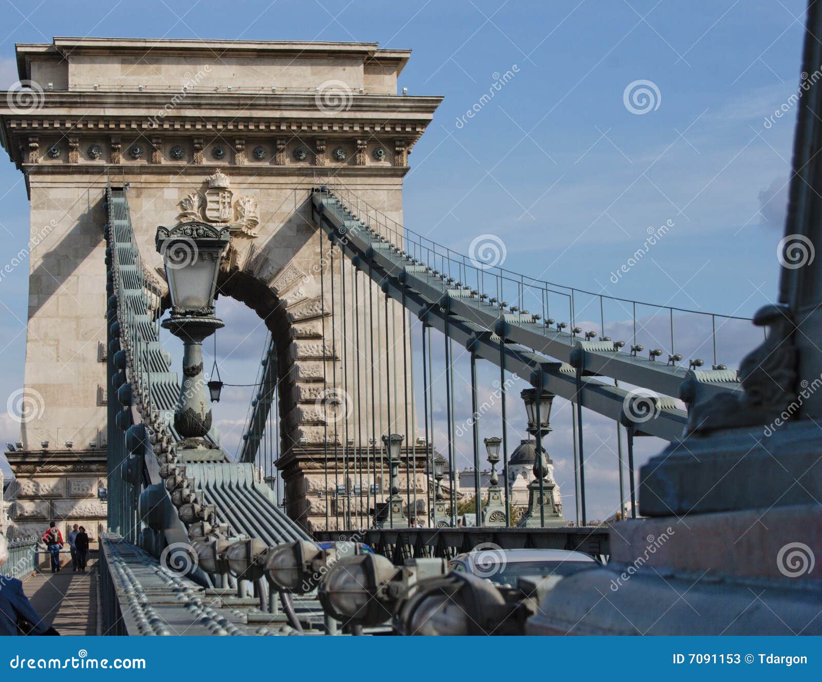 Chain bridge stock image. Image of postcard, city, exterior - 7091153
