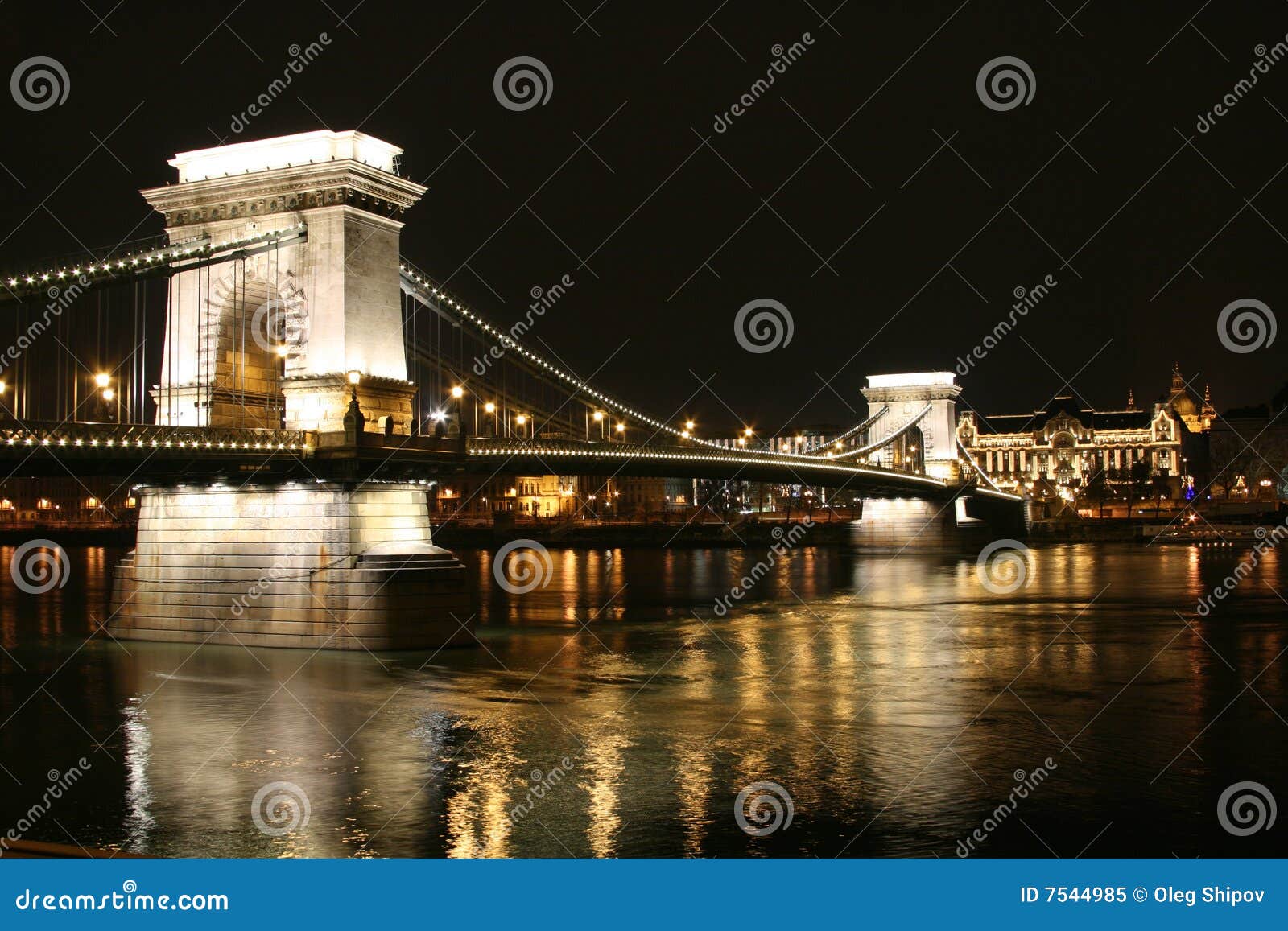 Chain bridge stock image. Image of structure, electric - 7544985