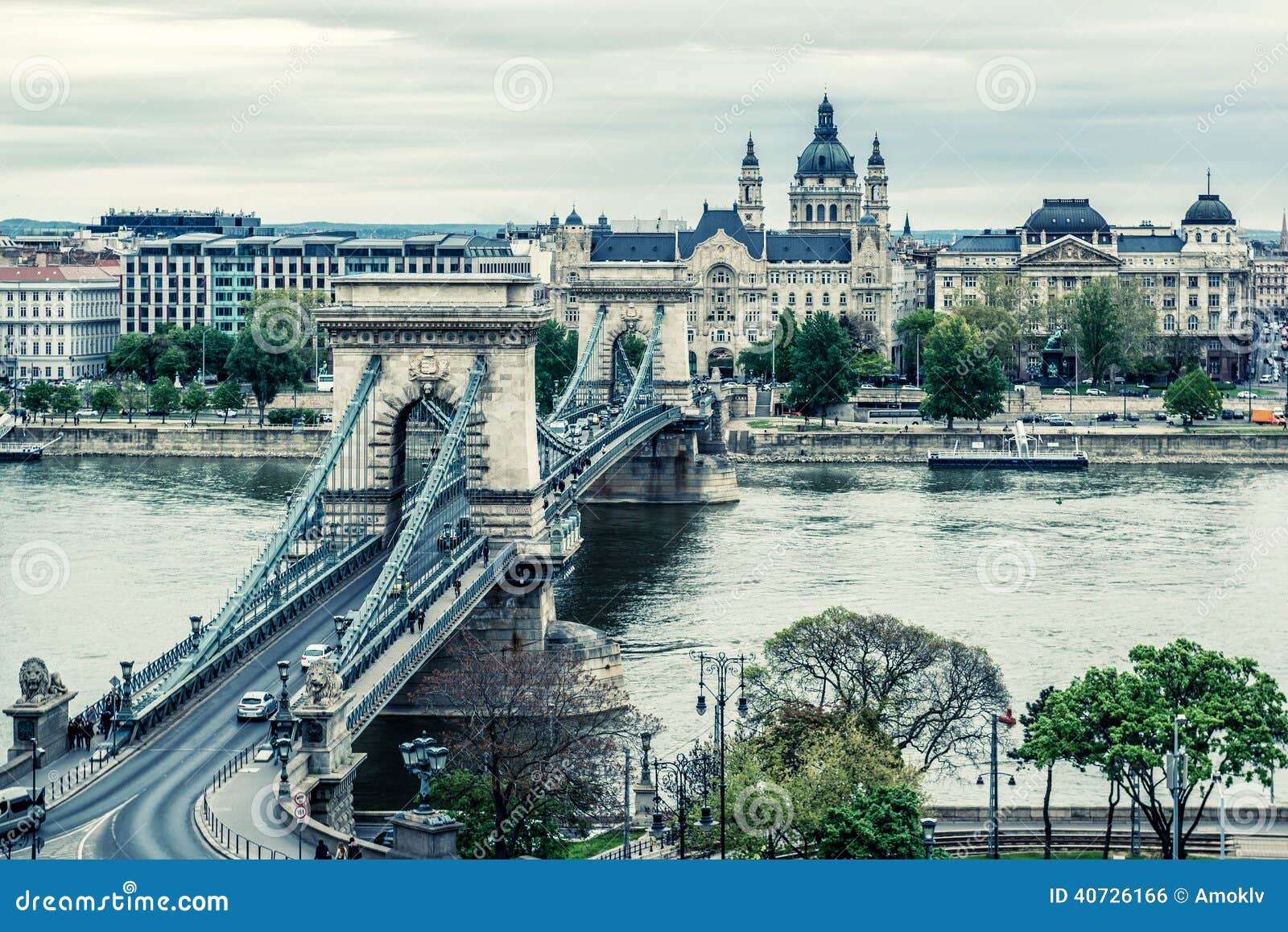 Chain Bridge. Budapest City Stock Photo - Image of exterior, famous ...