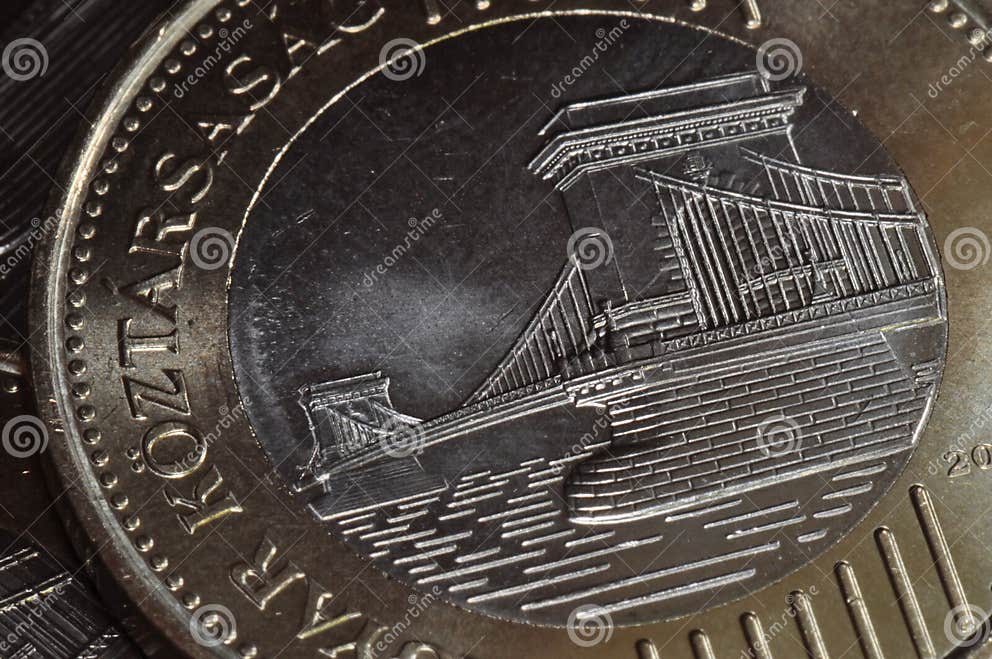 Chain Bridge Coin stock photo. Image of chain, coin, budapest - 12794280