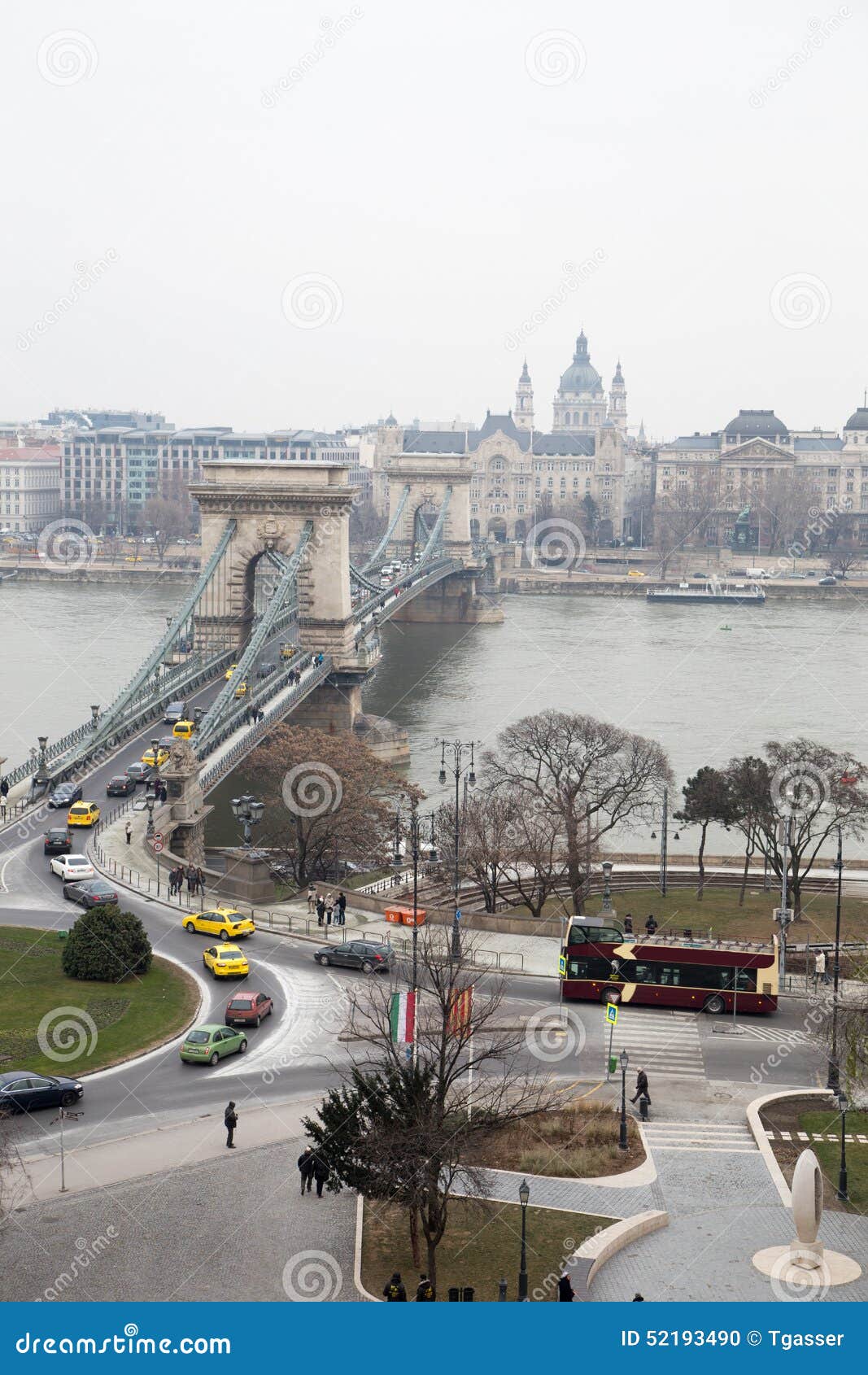 Chain Bridge and Pest stock photo. Image of built, horizontal - 52193490