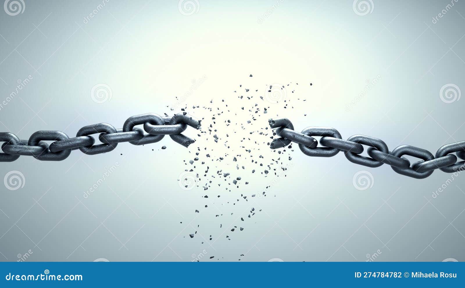 Chain Broken. Freedom Concept Stock Illustration - Illustration of ...