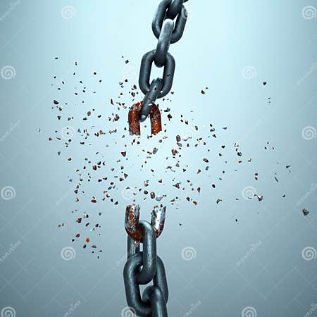Chain Broken. Freedom Concept Stock Illustration - Illustration of ...