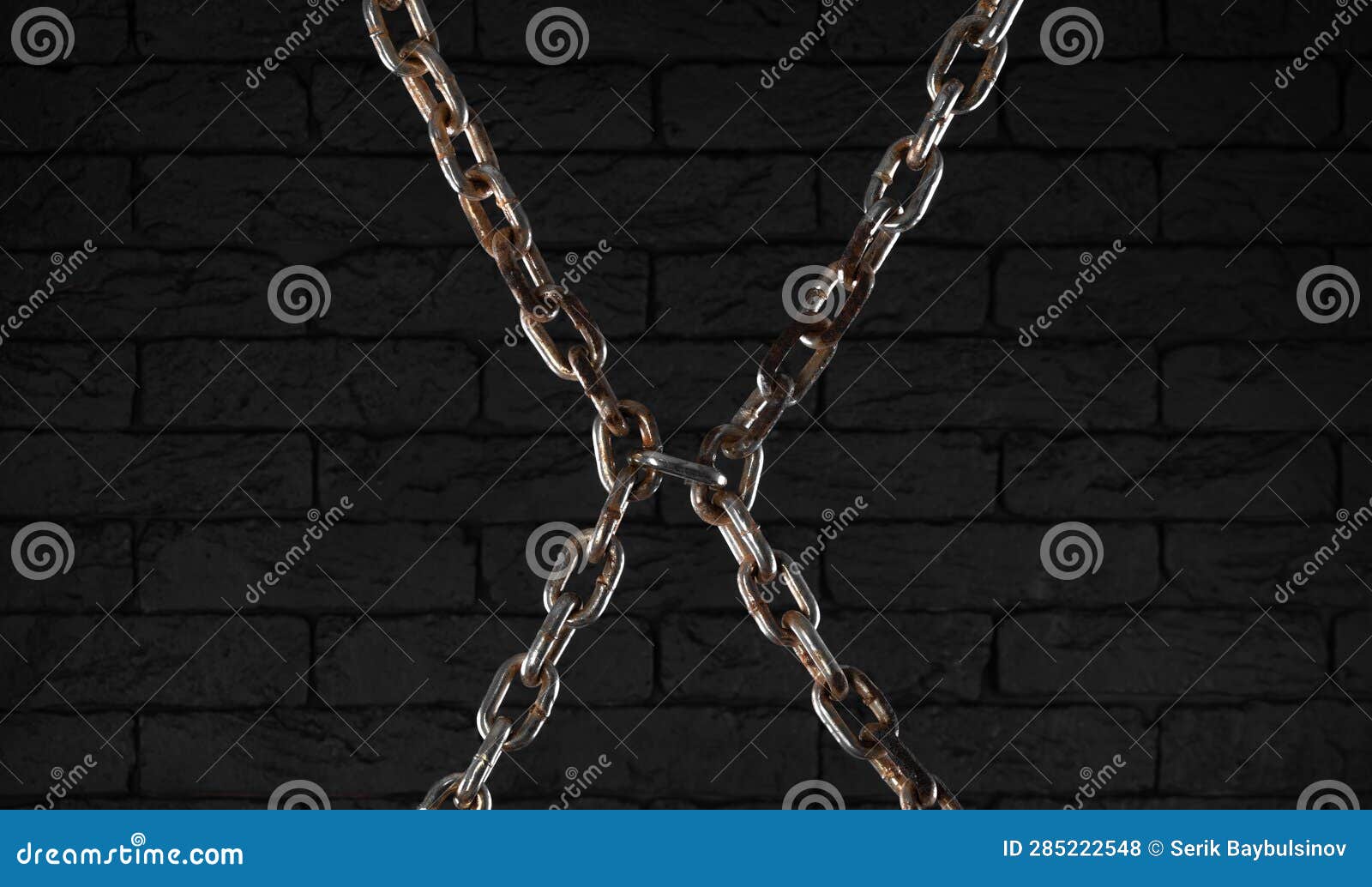 Chain with Broken Link on Black Stock Photo - Image of pressure, metal ...