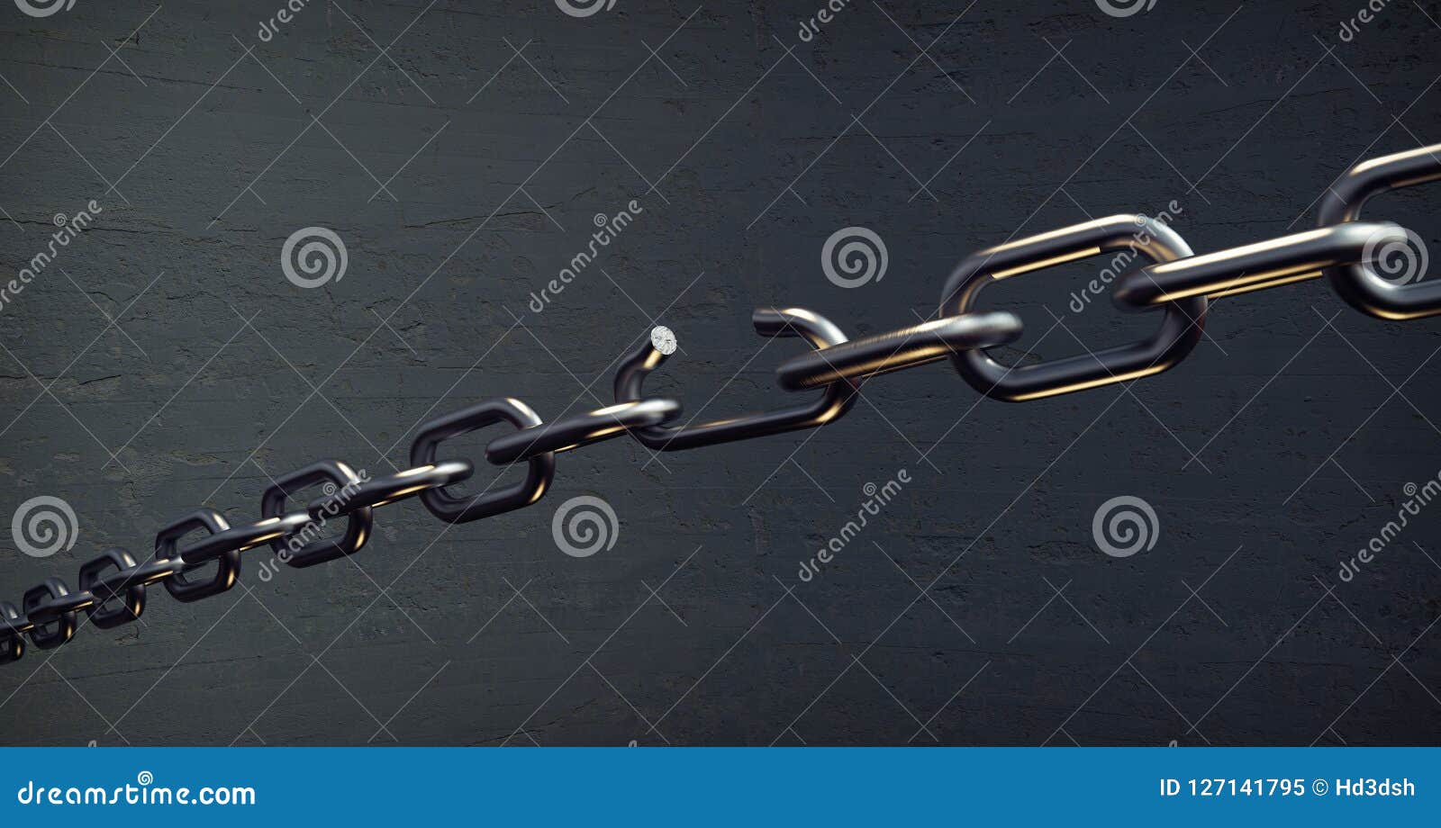 Chain with Broken Link, Business and Teamwork Concept Stock ...