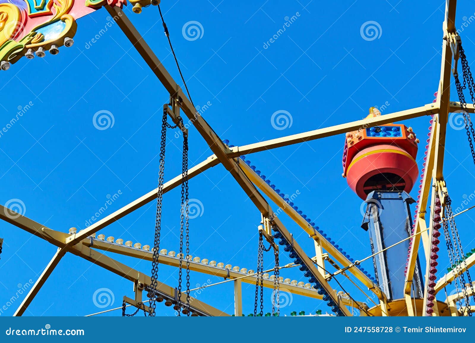 Chain Carousel in an Amusement Park in Almaty, Kazakhstan Stock Photo ...