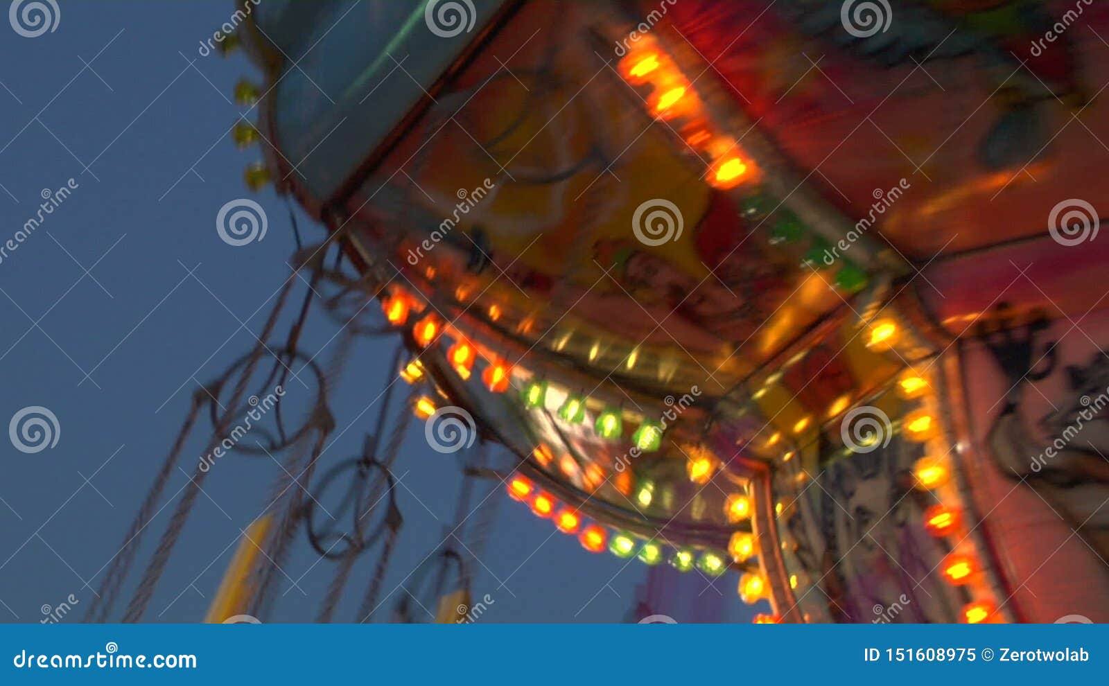 Chain carousel stock video. Video of activity, fairground - 151608975