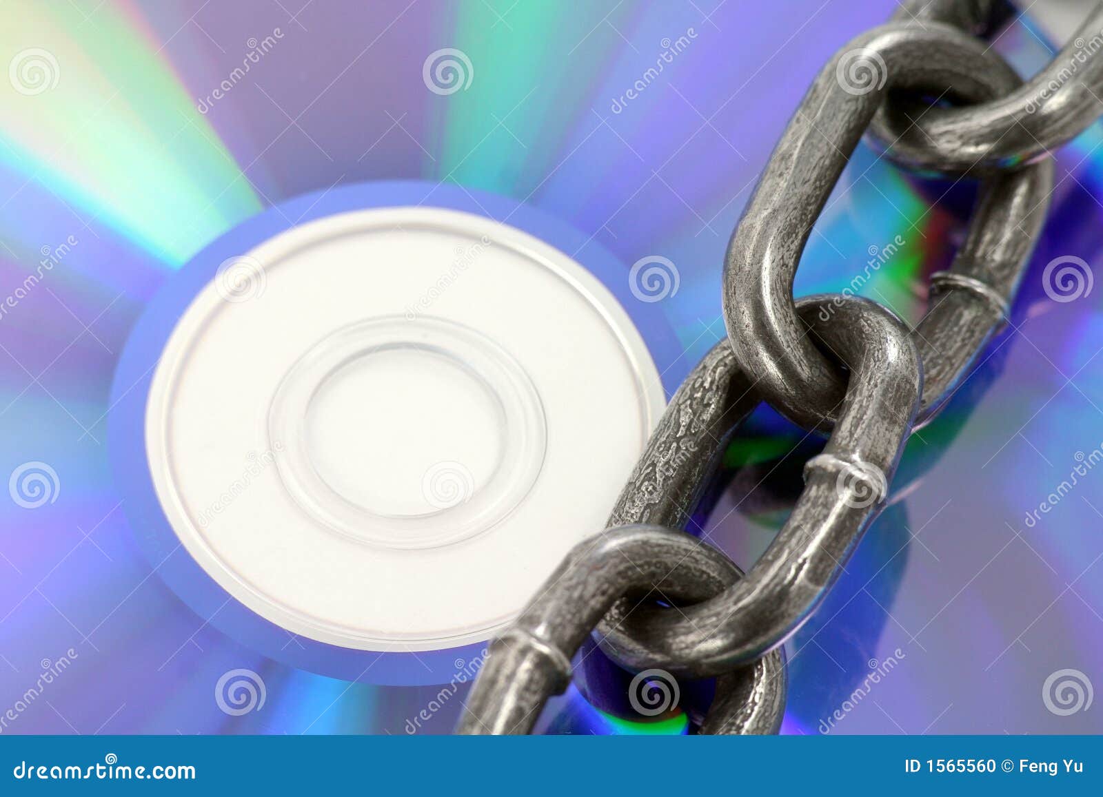 Chain and cd stock photo. Image of chained, software, secure - 1565560
