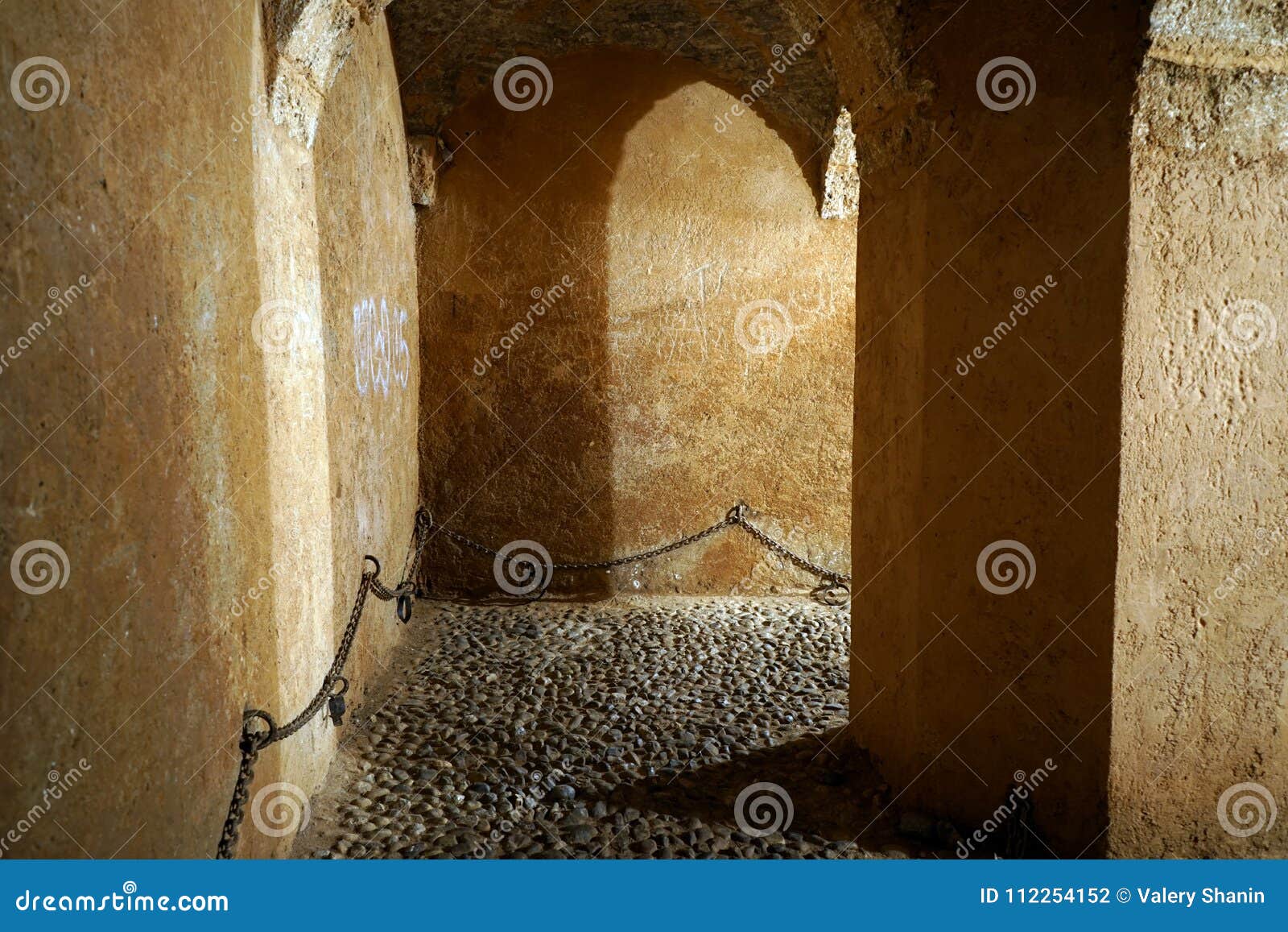 Chain and wall stock photo. Image of arch, metal, prison - 112254152