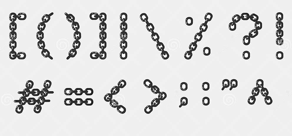 Chain Characters - Cdr Format Stock Vector - Illustration of symbol ...
