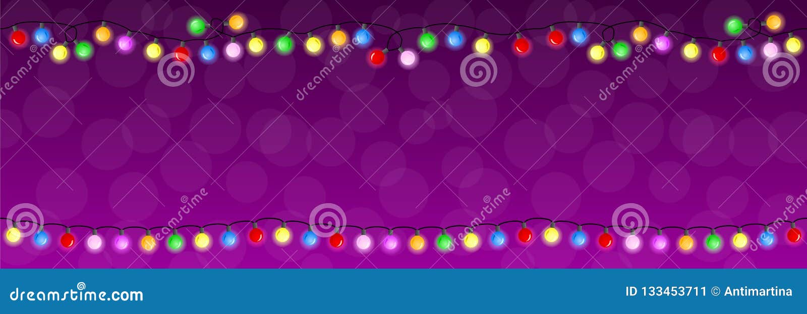 Chain of christmas lights stock vector. Illustration of chain - 133453711