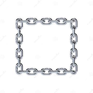 Chain Chrome Metal Frame Rectangle Shape Stock Illustration ...