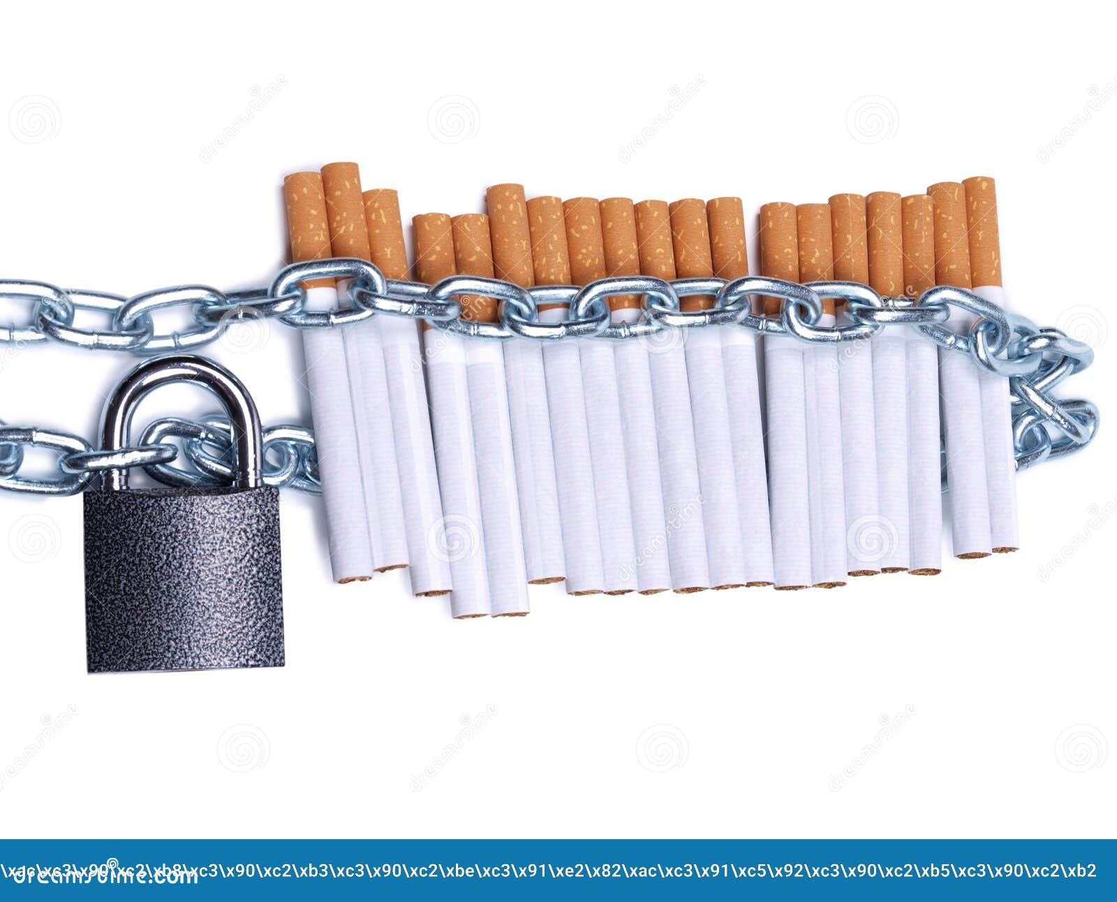 Chain and cigarettes five stock photo. Image of background - 89126754