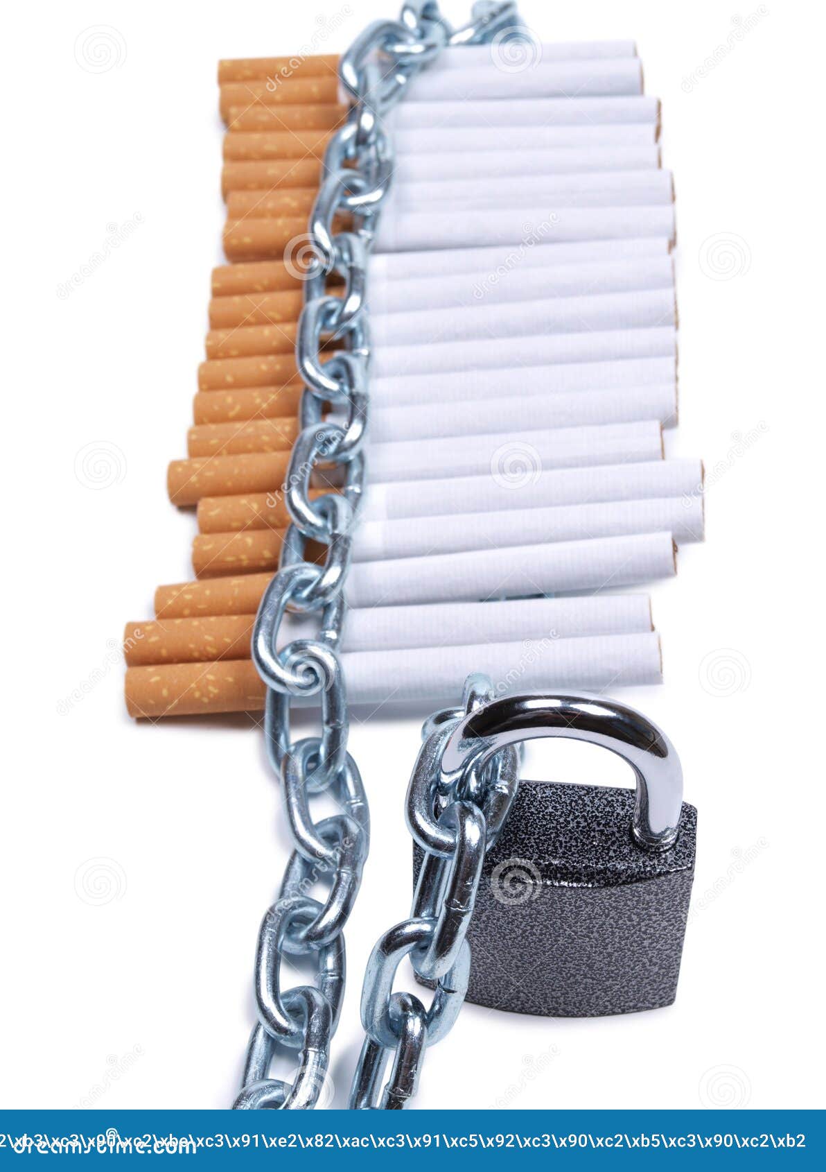 Chain and cigarettes four stock photo. Image of background - 89126866