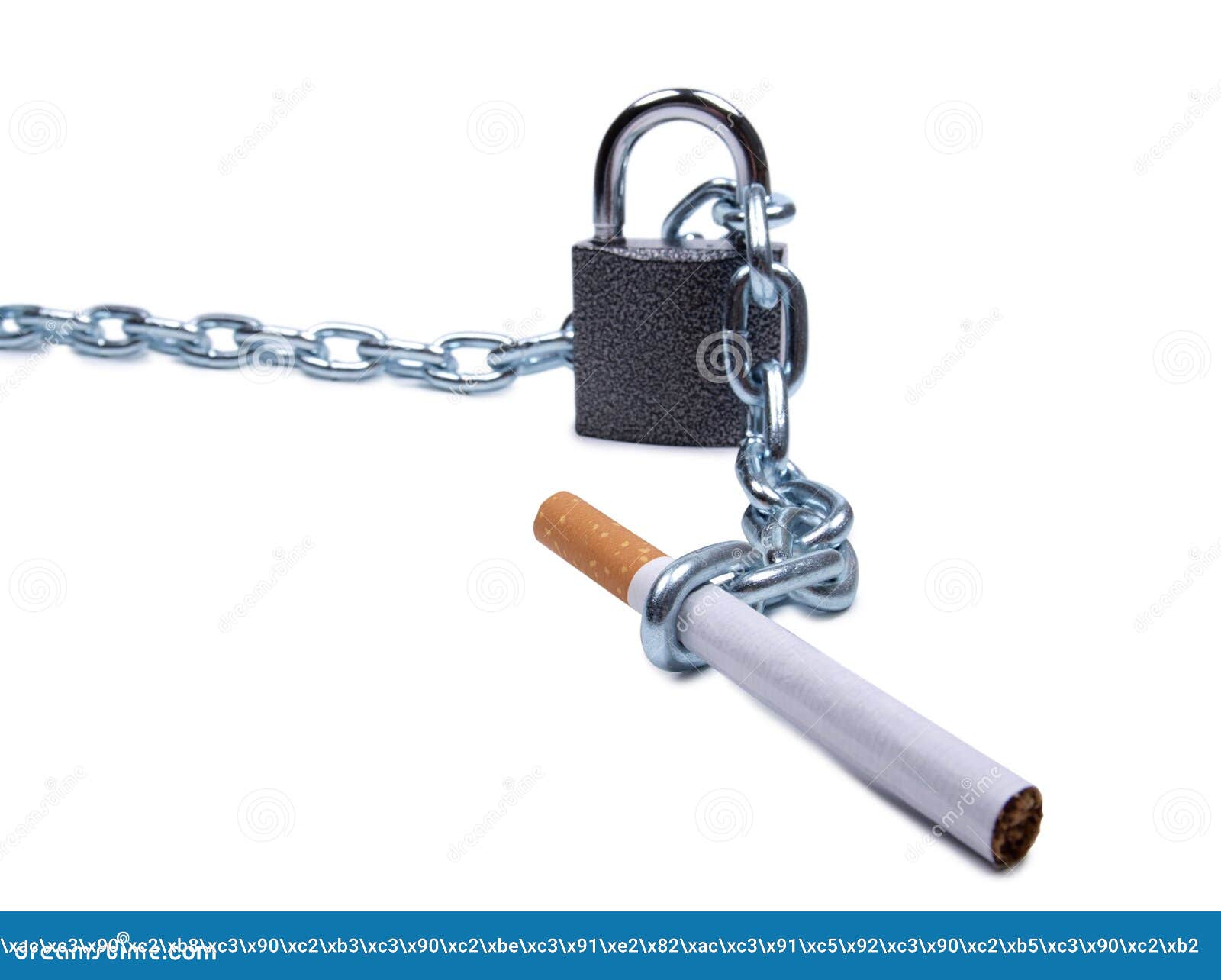 Chain and cigarettes one stock photo. Image of addiction - 89126524
