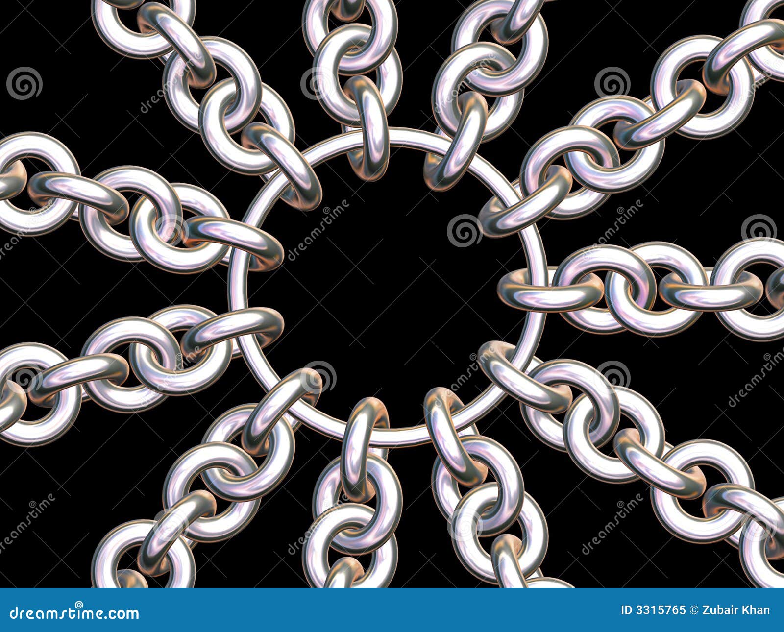 Chain circle stock illustration. Illustration of overlapping - 3315765