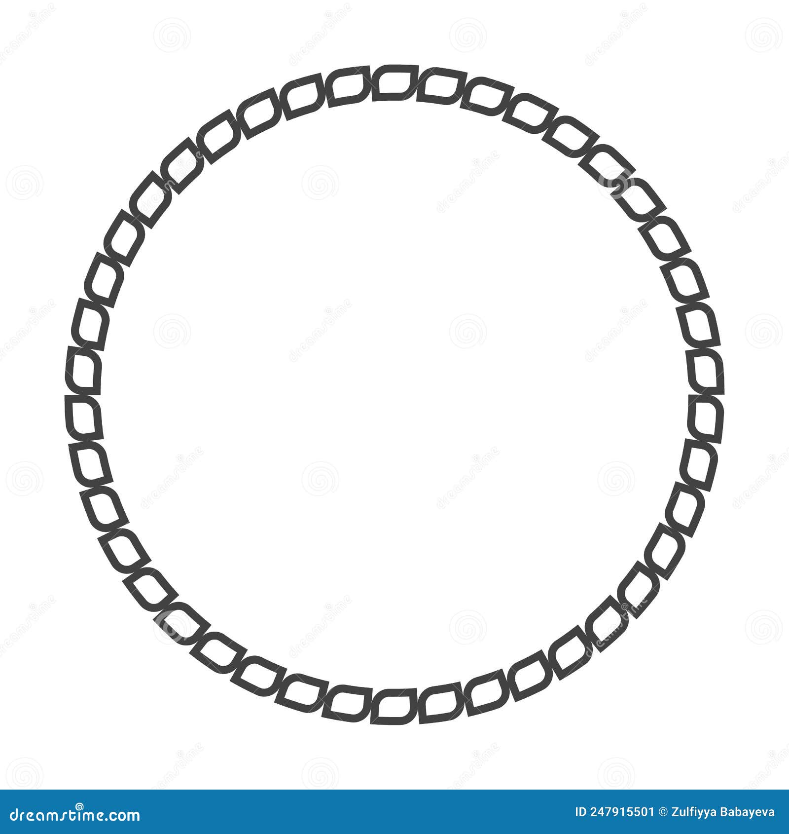 Chain Circle Border Frame for Your Design. Stock Vector - Illustration ...