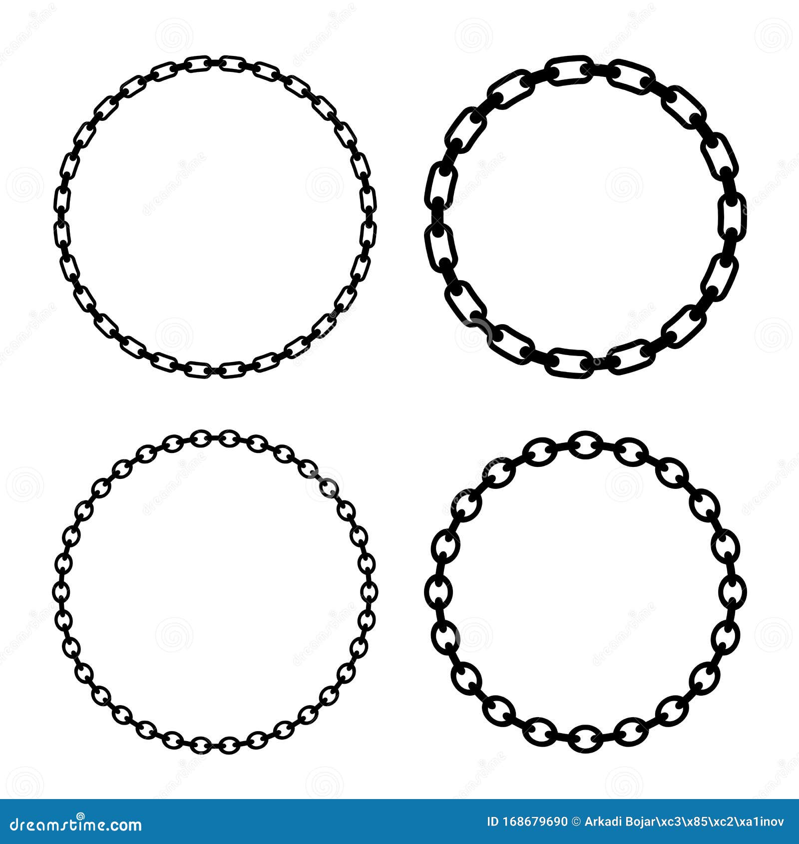 Chain circle stock vector. Illustration of circular - 168679690