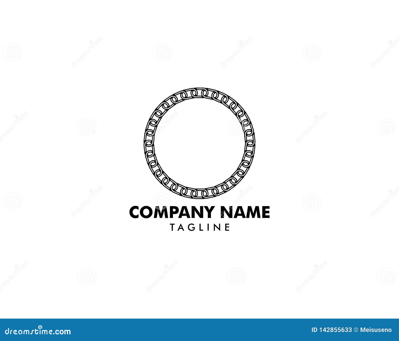 Chain Circle Logo stock vector. Illustration of chain - 142855633