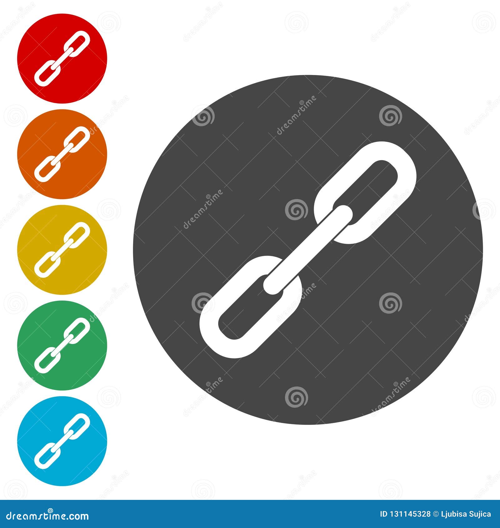 Chain Circle Logo, Link Icon Stock Vector - Illustration of metal ...