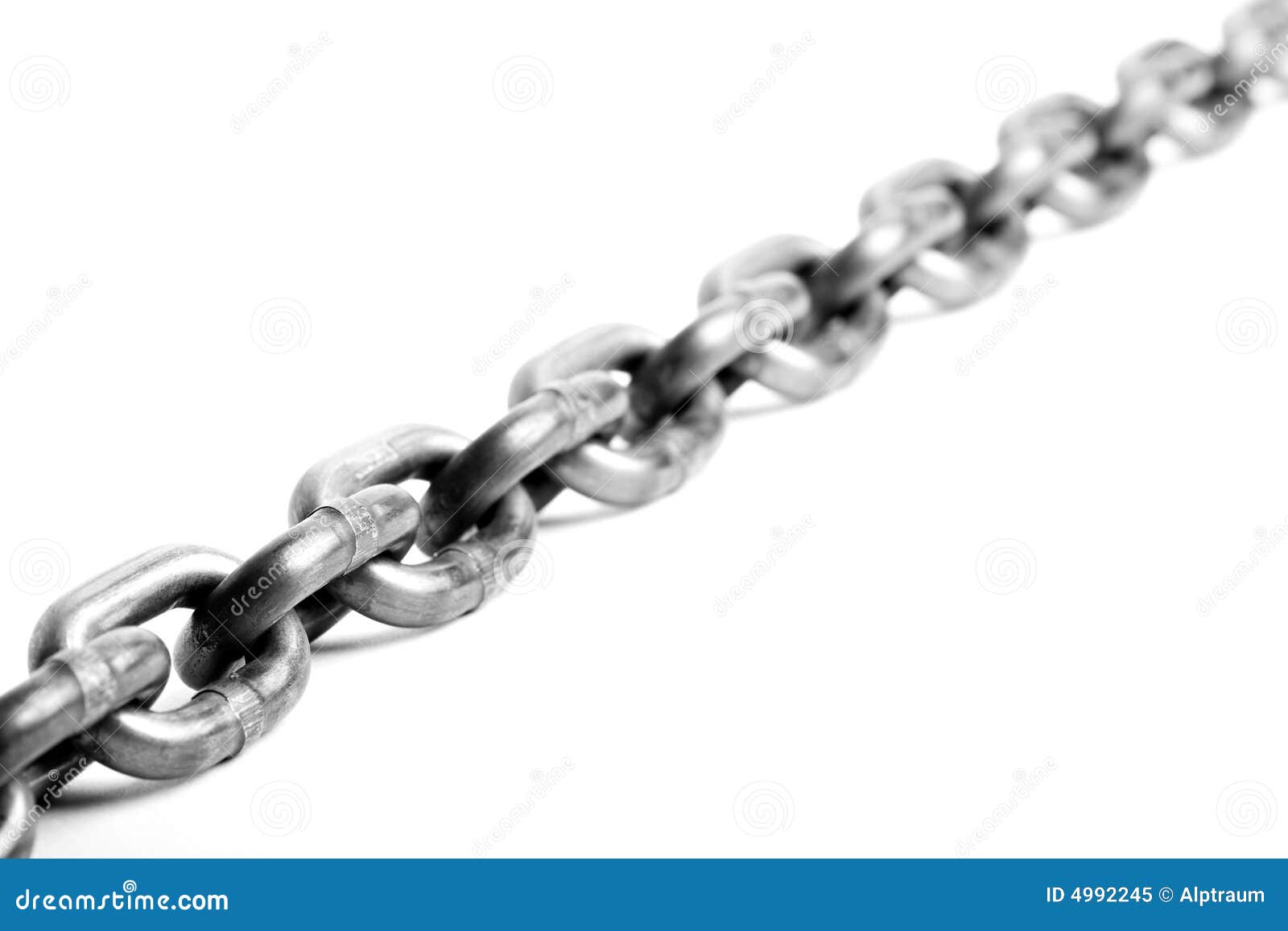 Chain closeup isolated stock image. Image of links, copyspace - 4992245