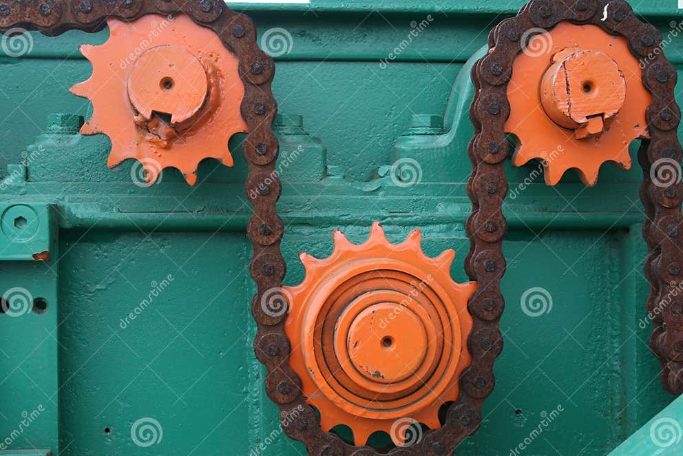 Chain and cogs stock photo. Image of mill, tree, generator - 874790