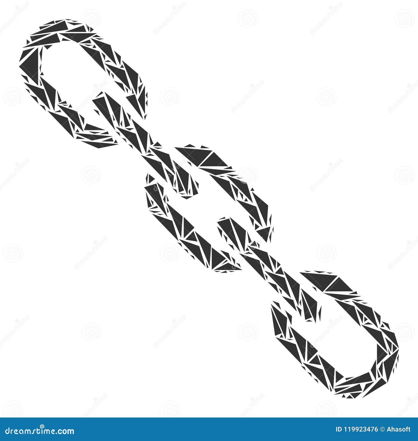 Chain Mosaic of Triangles stock vector. Illustration of abstraction ...