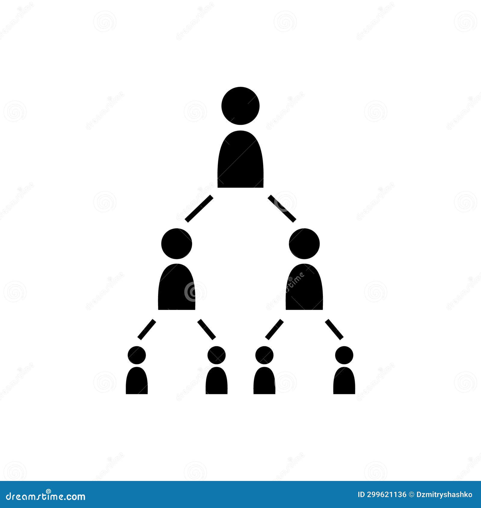 Chain of command icon stock vector. Illustration of strength - 299621136