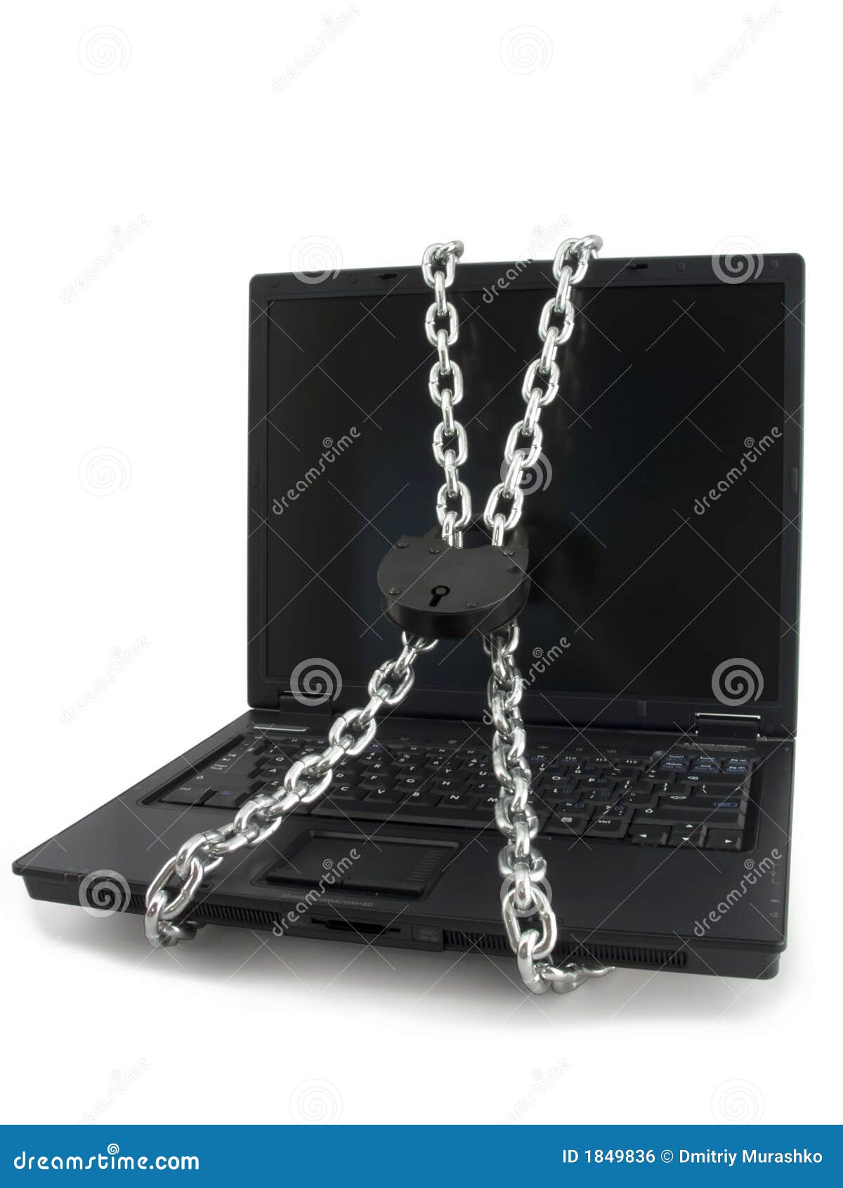 Chain and computer stock photo. Image of guard, security - 1849836