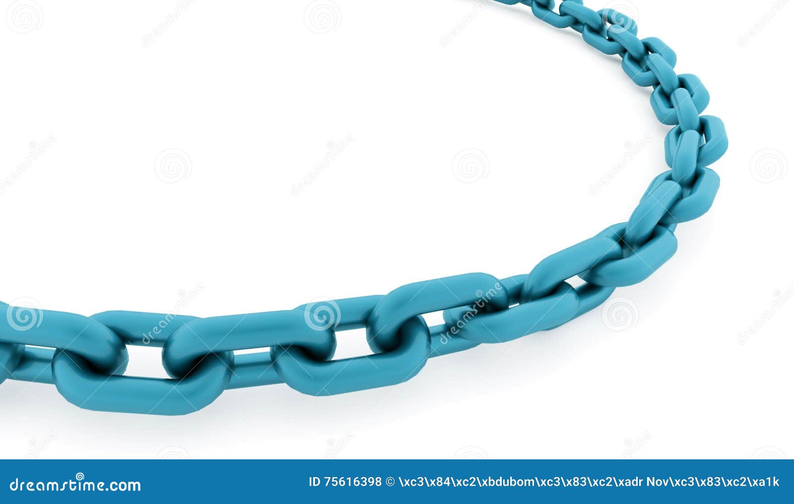 Chain Concept Rendered on White Background Stock Illustration ...