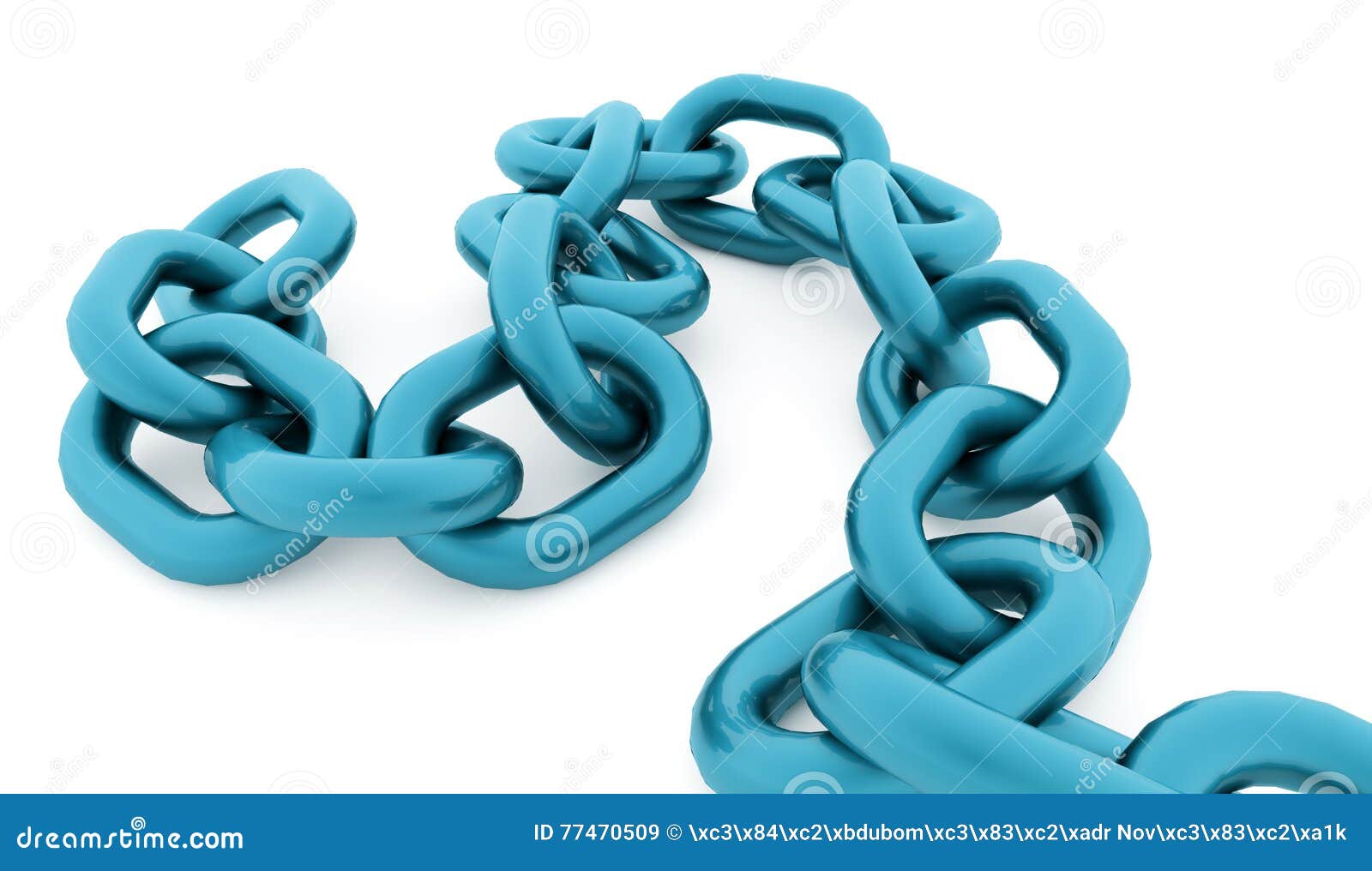 Chain Concept Rendered on White Background Stock Illustration ...