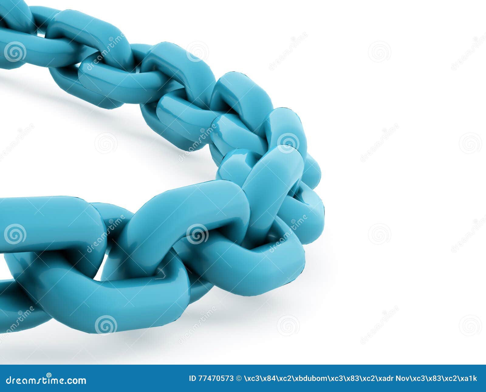 Chain Concept Rendered on White Background Stock Illustration ...