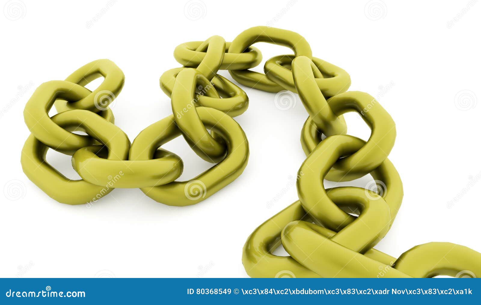 Chain Concept Rendered on White Background Stock Illustration ...