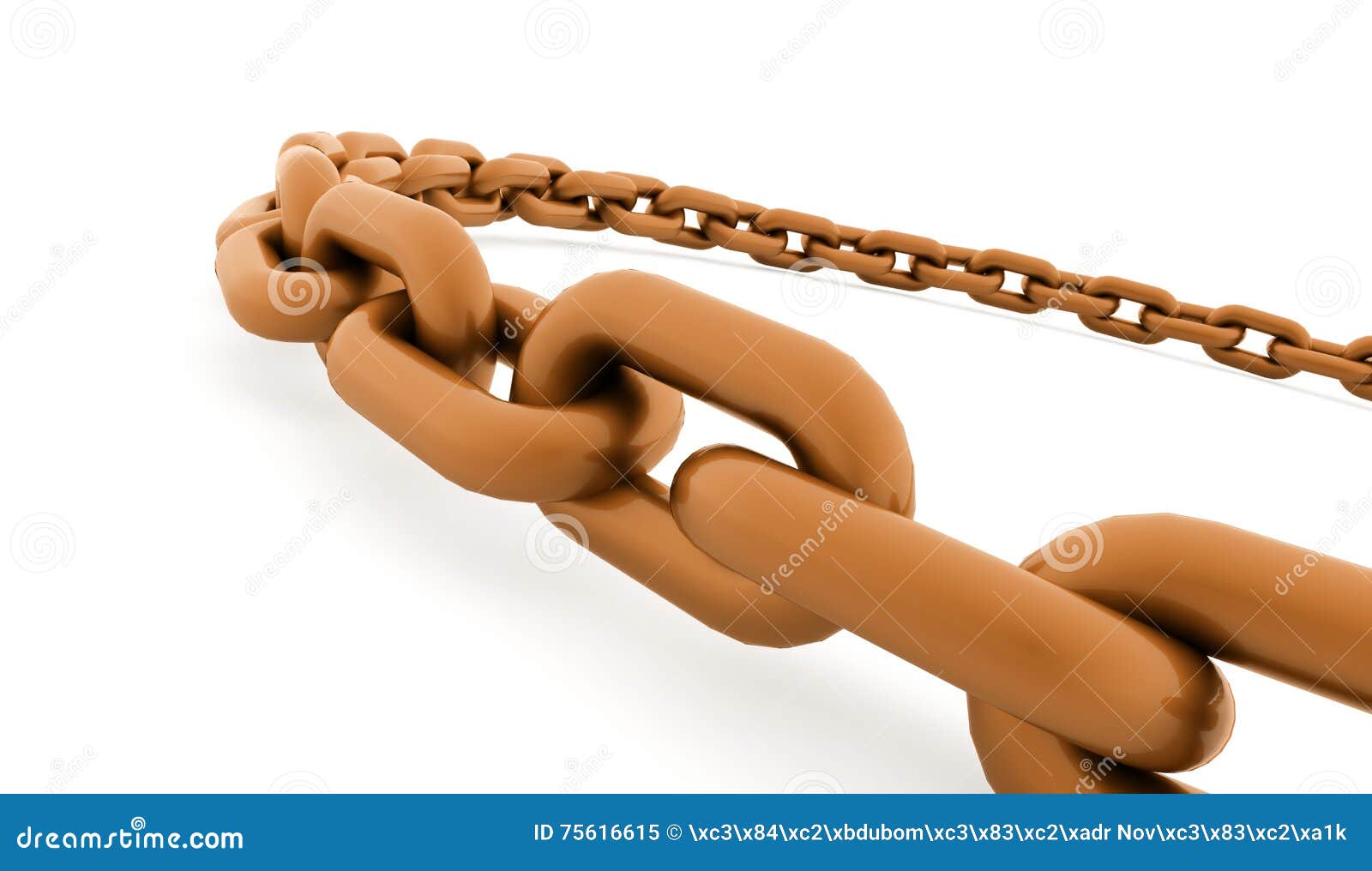 Chain Concept Rendered on White Background Stock Illustration ...