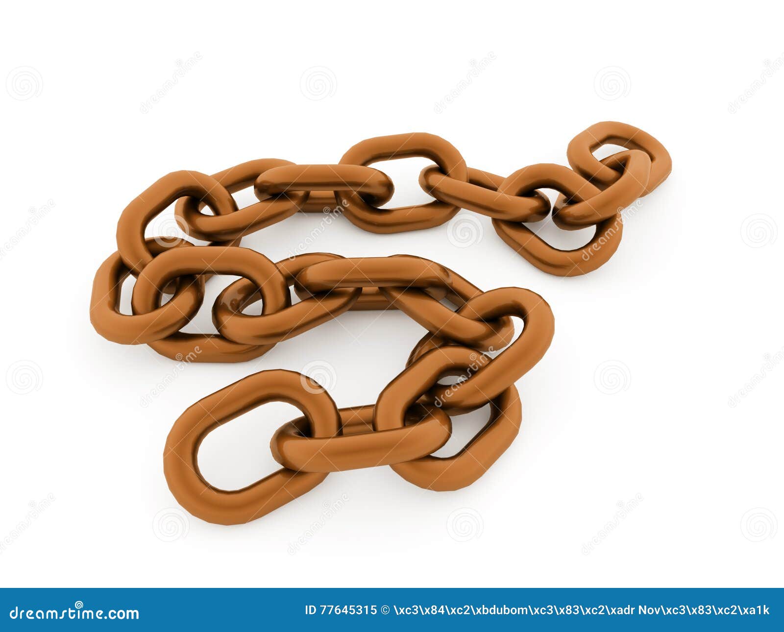 Chain Concept Rendered on White Background Stock Illustration ...