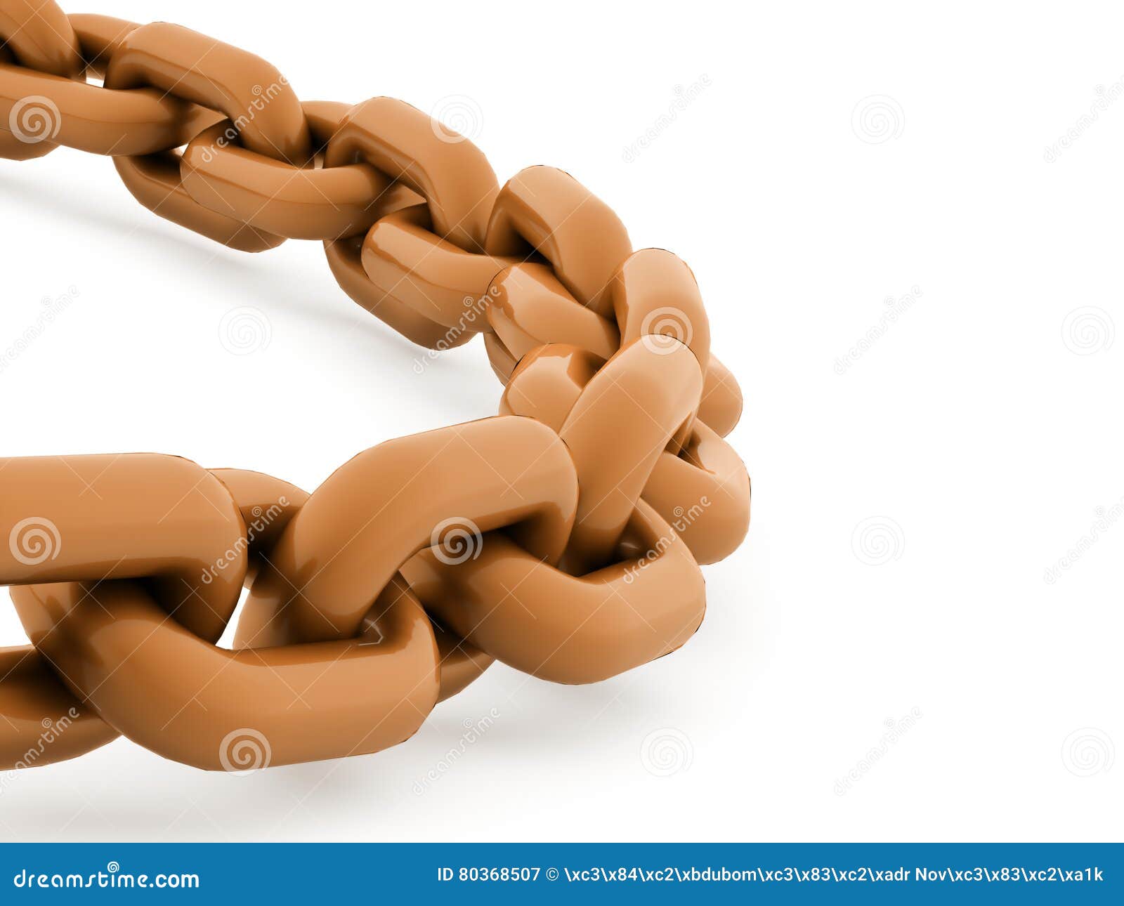 Chain Concept Rendered on White Background Stock Illustration ...