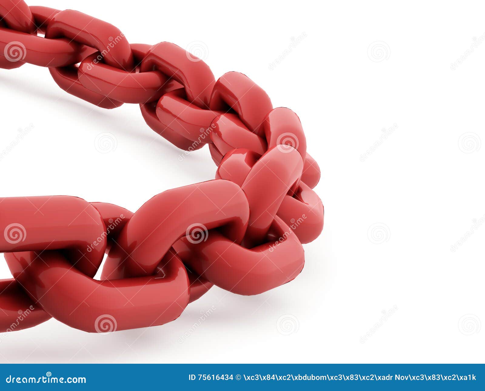 Chain Concept Rendered on White Background Stock Illustration ...